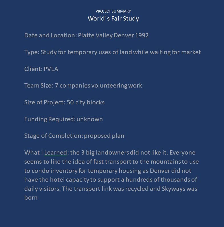 Summary World's Fair